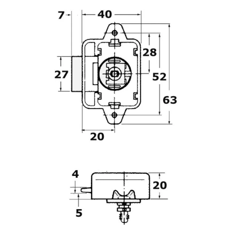Osculati | 38.182.50 - Seaworld button latch